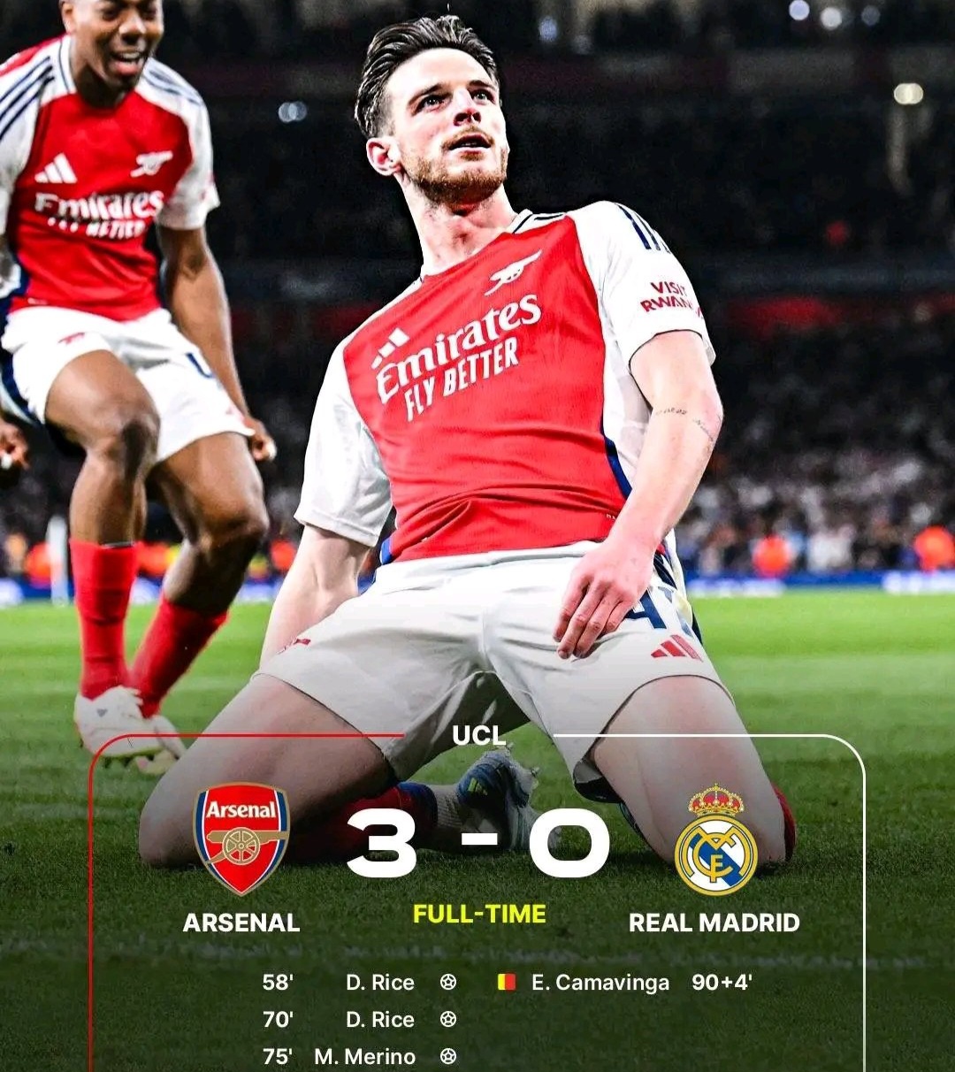 Arsenal Libas Real Madrid 3-0 di Emirates, Declan Rice Jadi Bintang ...